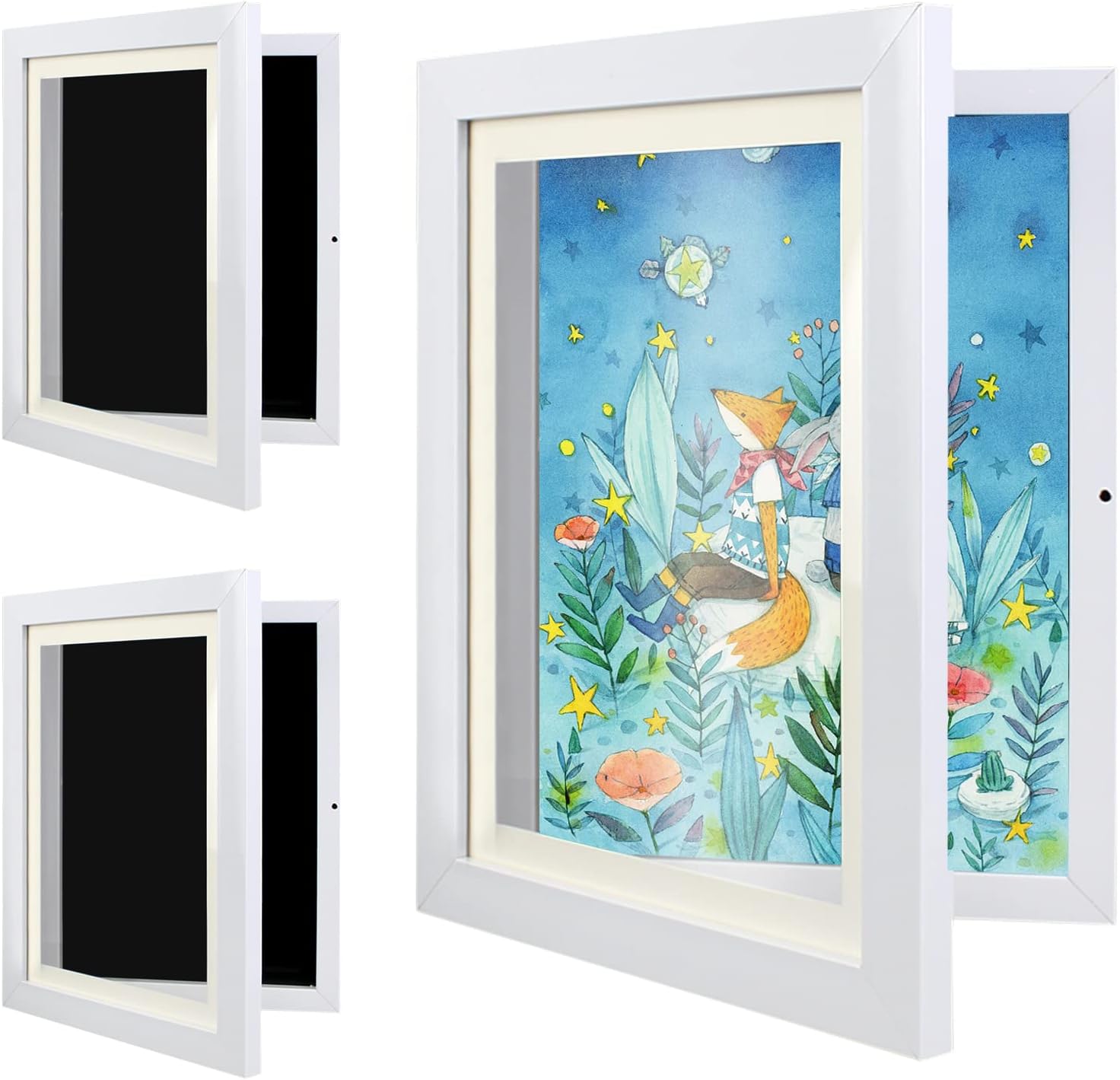 Amazon.com - QPEY 3 Pack Kids Art Frames Front Opening,Changeable Art ...