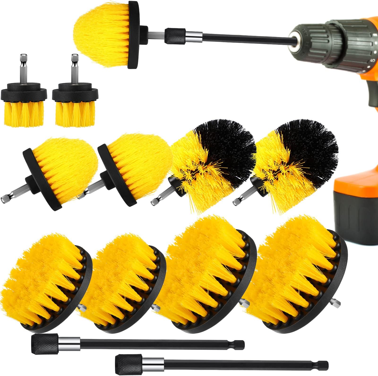Amazon.com: Holikme Drill Brush Attachments Set, Power Scrubber Brush ...