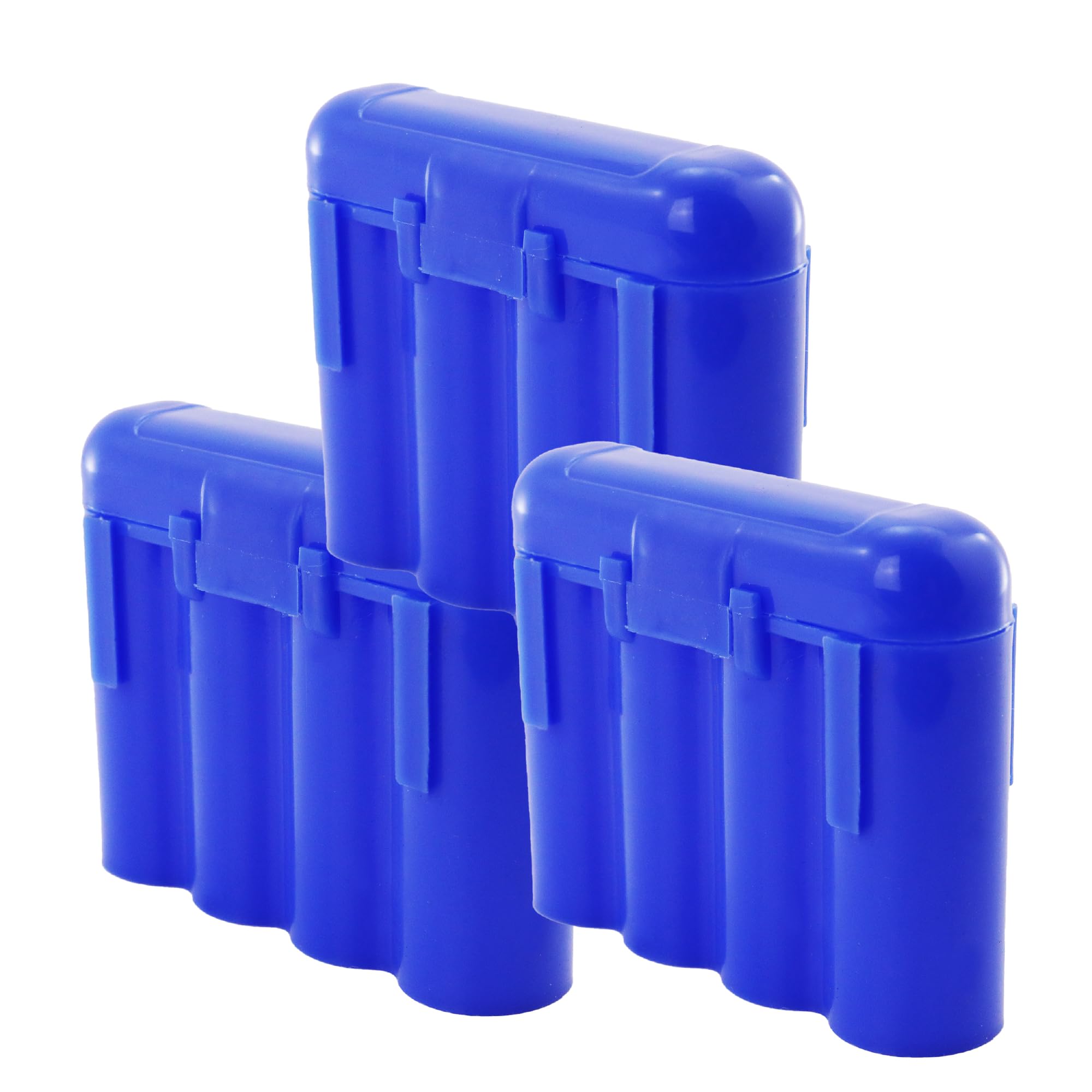Amazon.com: 3 Pack AA AAA CR123A Blue Battery Holder Storage Cases ...