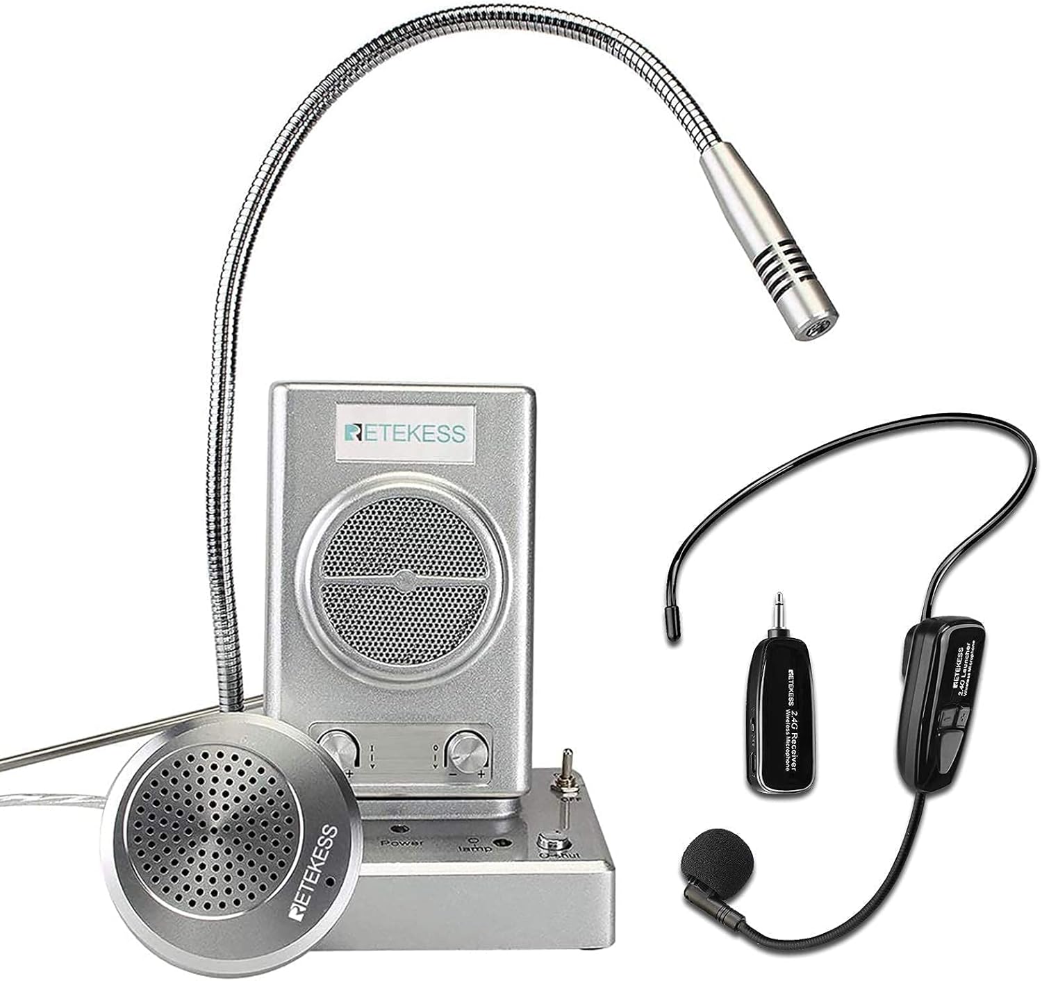 Amazon.com: Retekess TW102 Window Speaker System,2 Way Intercom System ...