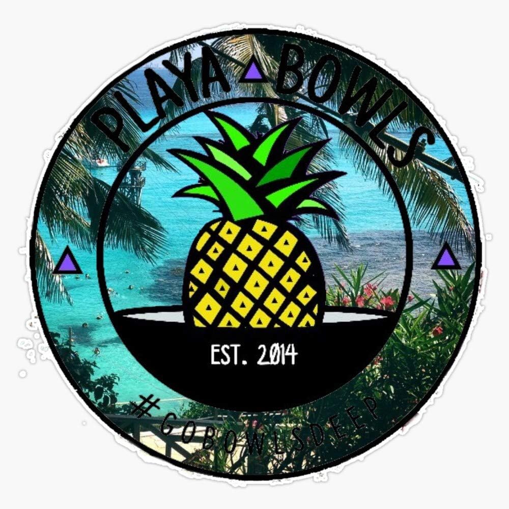 Amazon.com - Playa Bowls Beach Background Sticker Vinyl Bumper Sticker ...