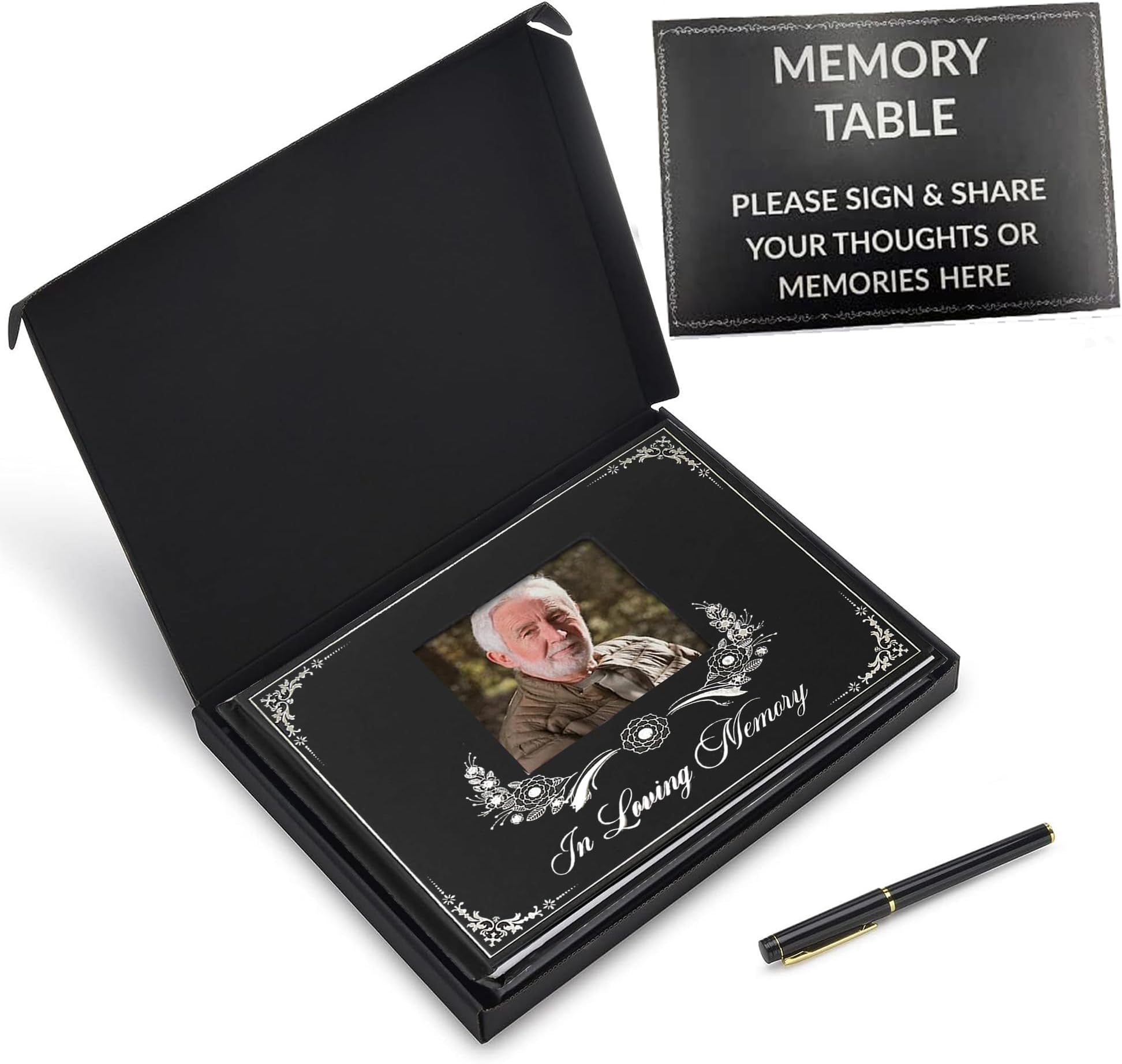 Amazon.com: Funeral Guest Book Memorial Guest Book for Funeral 80 Pages ...