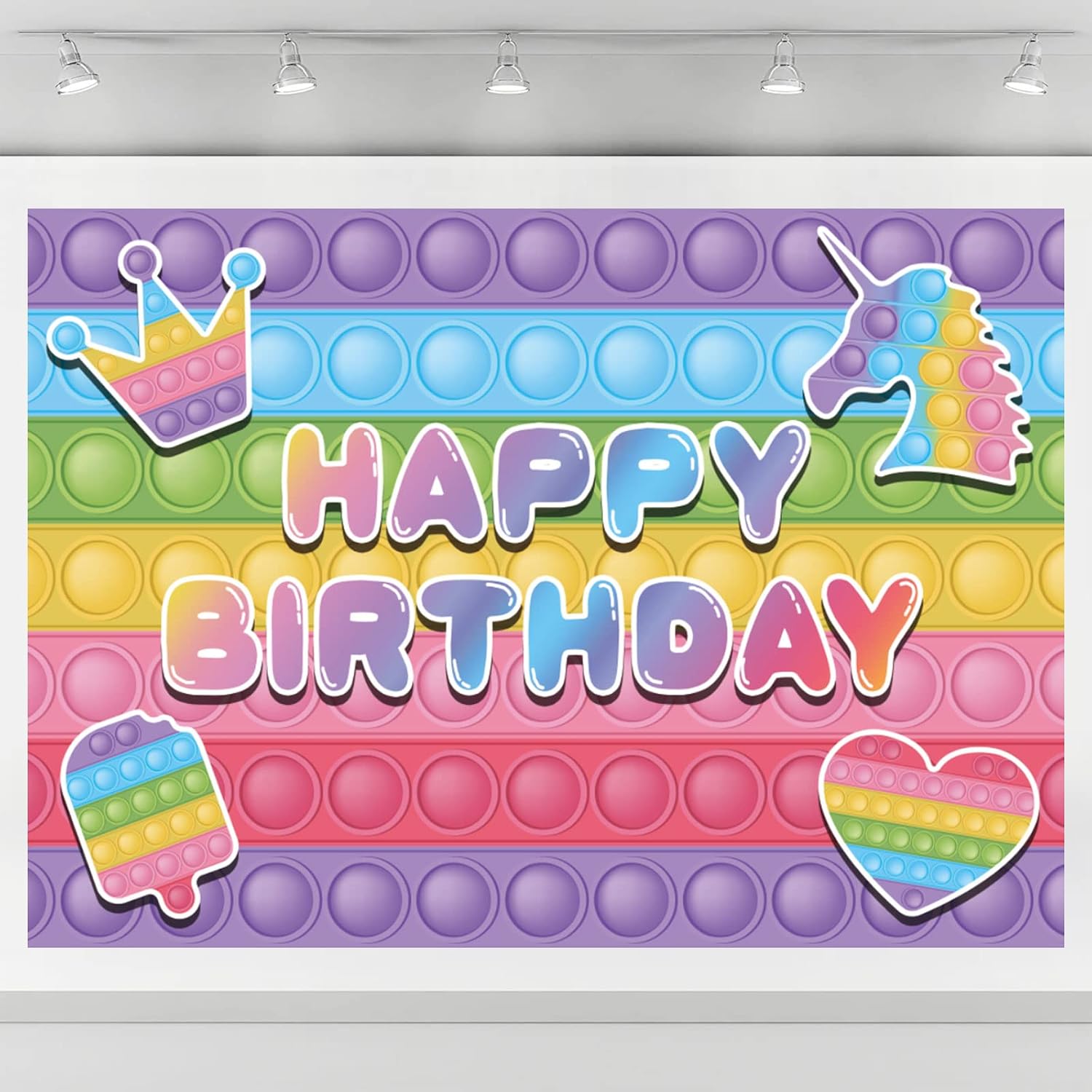 Amazon.com : 7x5ft Pop Toy Backdrop Pop Theme Birthday Decorations for ...