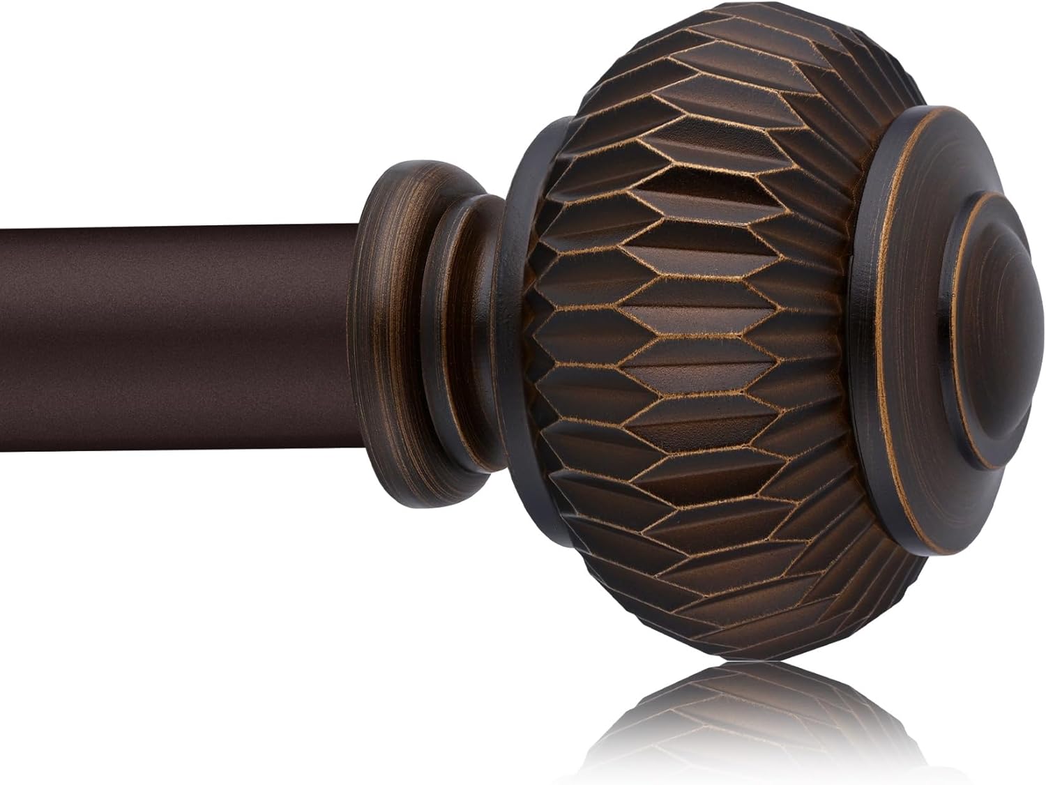 Amazon.com: Mospetual Bronze 1 Inch Adjustable Heavy Duty Curtain Rods ...