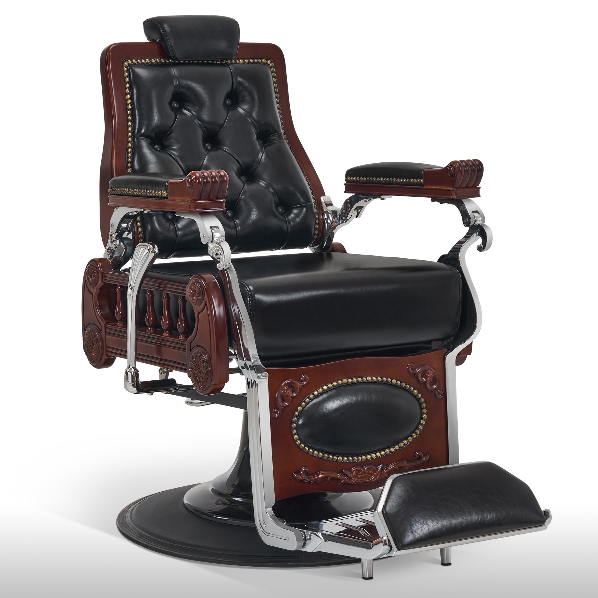 Amazon.com: BarberPub Medieval Retro Barber Chair with Heavy Duty Pump ...