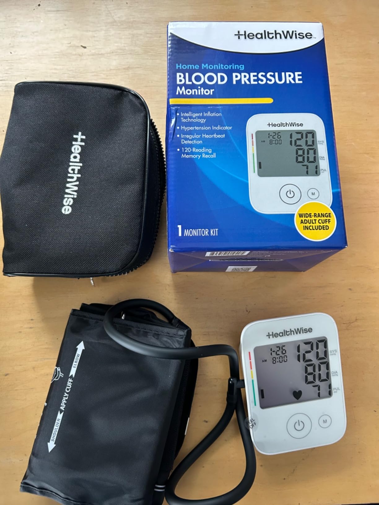 Amazon.com: HealthWise Blood Pressure Monitor | Wide Range Arm Cuff ...