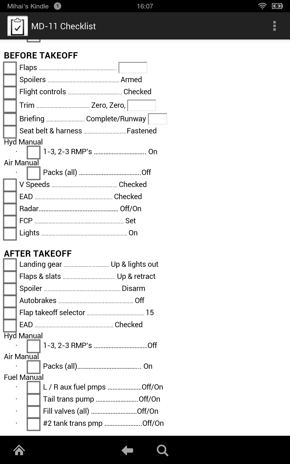 MD-11 Checklist - App on Amazon Appstore