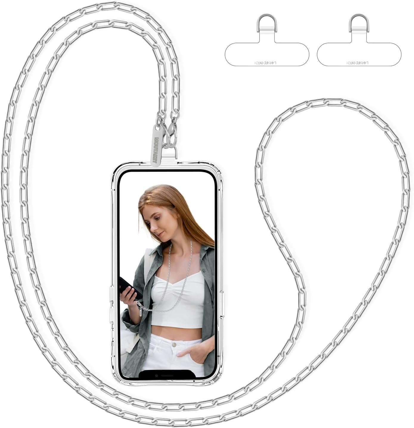 Amazon.com: TiMOVO Universal Phone Lanyard, Metal Cell Phone Chain Anti ...