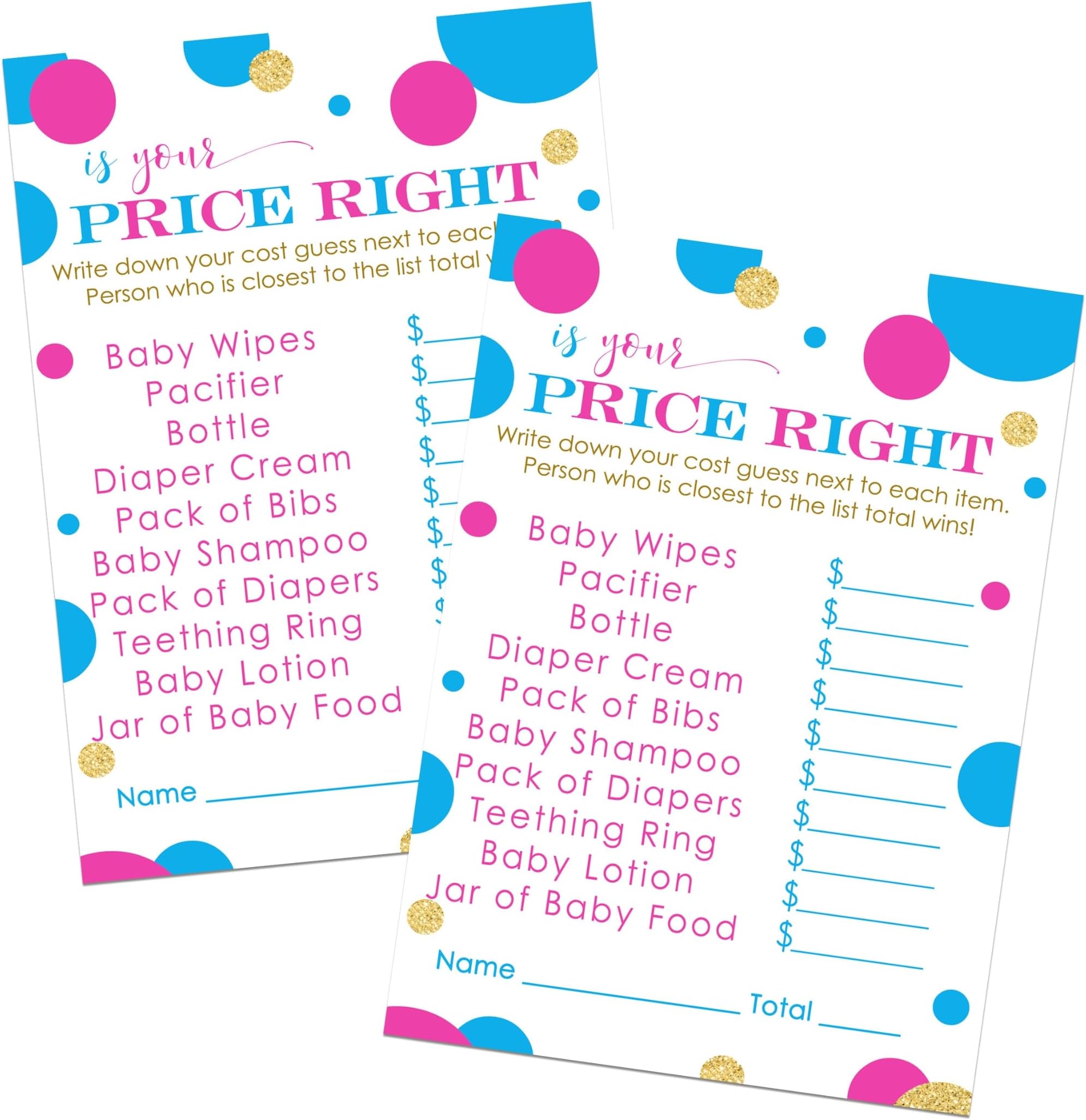 Amazon.com: 75 Pcs Gender Reveal Games for Guests, 6 Funny Baby Shower ...
