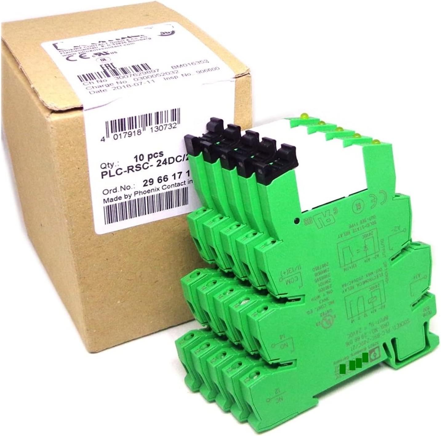 DbHFgjMN 2PCS 2966171 Slim Relais 2966016+2961105 24VDC PLC-RSC-24DC/21 ...