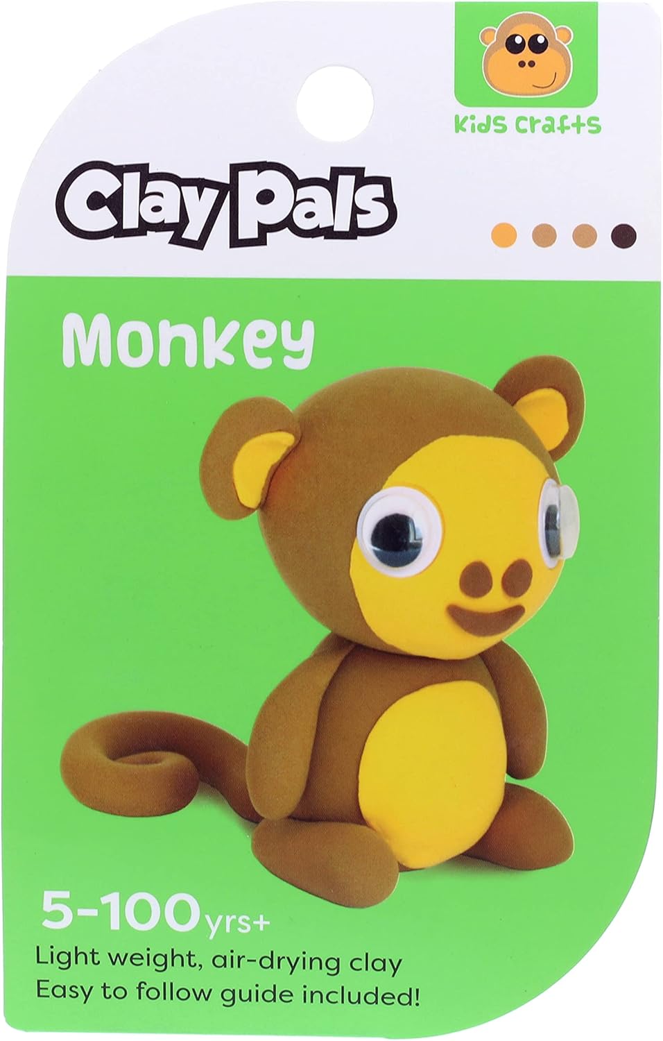 Clay Pals Monkey - Easy Sculpt Fun Fast Air Drying Non Toxic Quick Dry ...