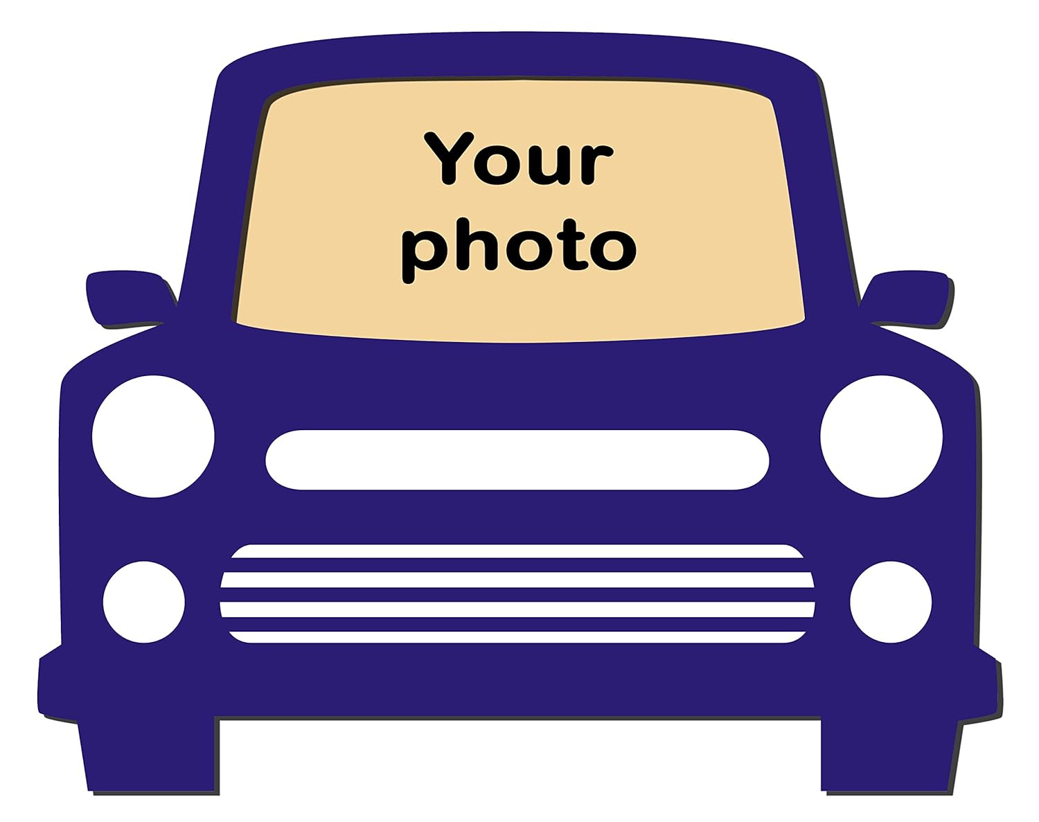 Personalised car Photo Frame in Blue : Amazon.in: Home & Kitchen