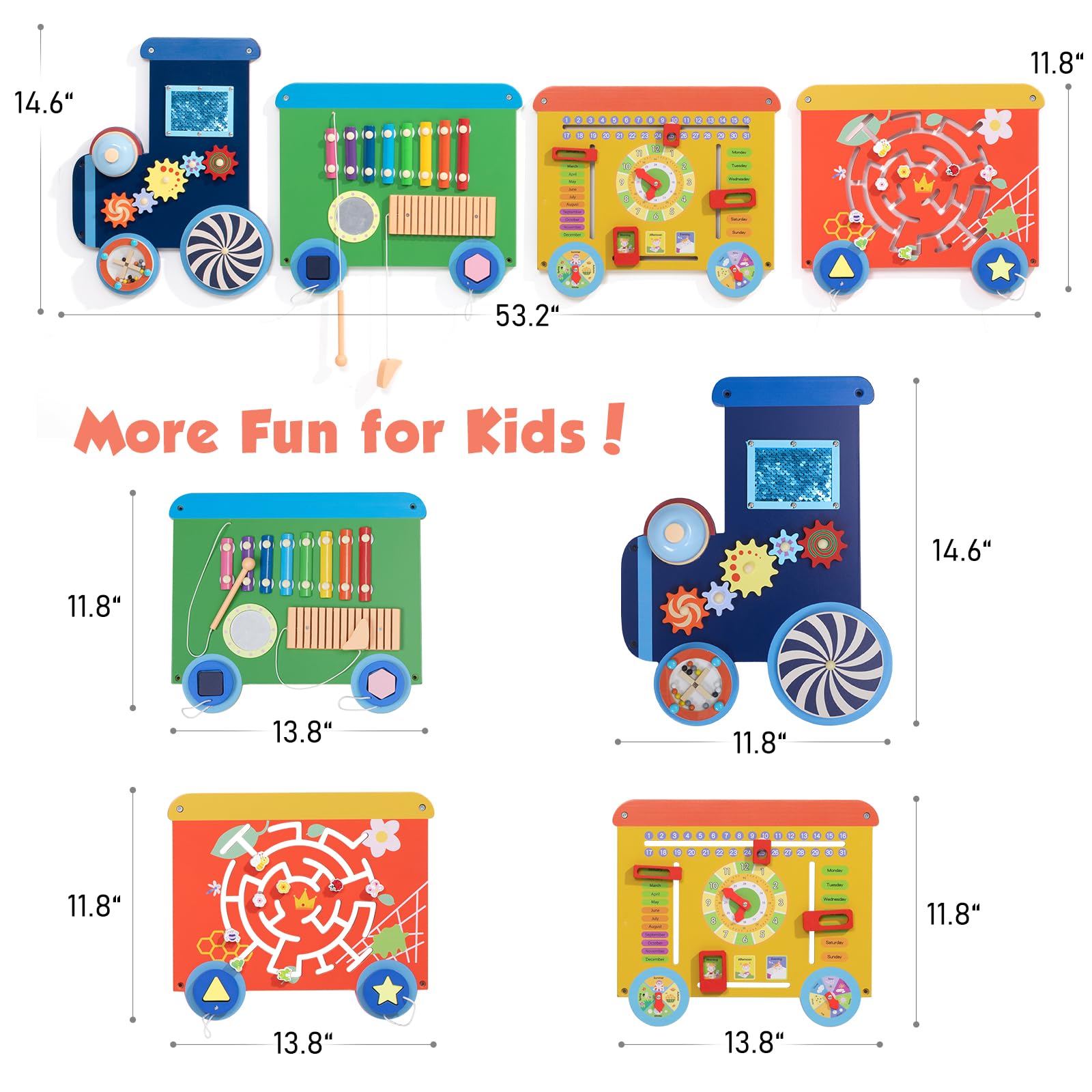 Snapklik.com : Activity Wall Busy Board Panels, Montessori Sensory Toys ...