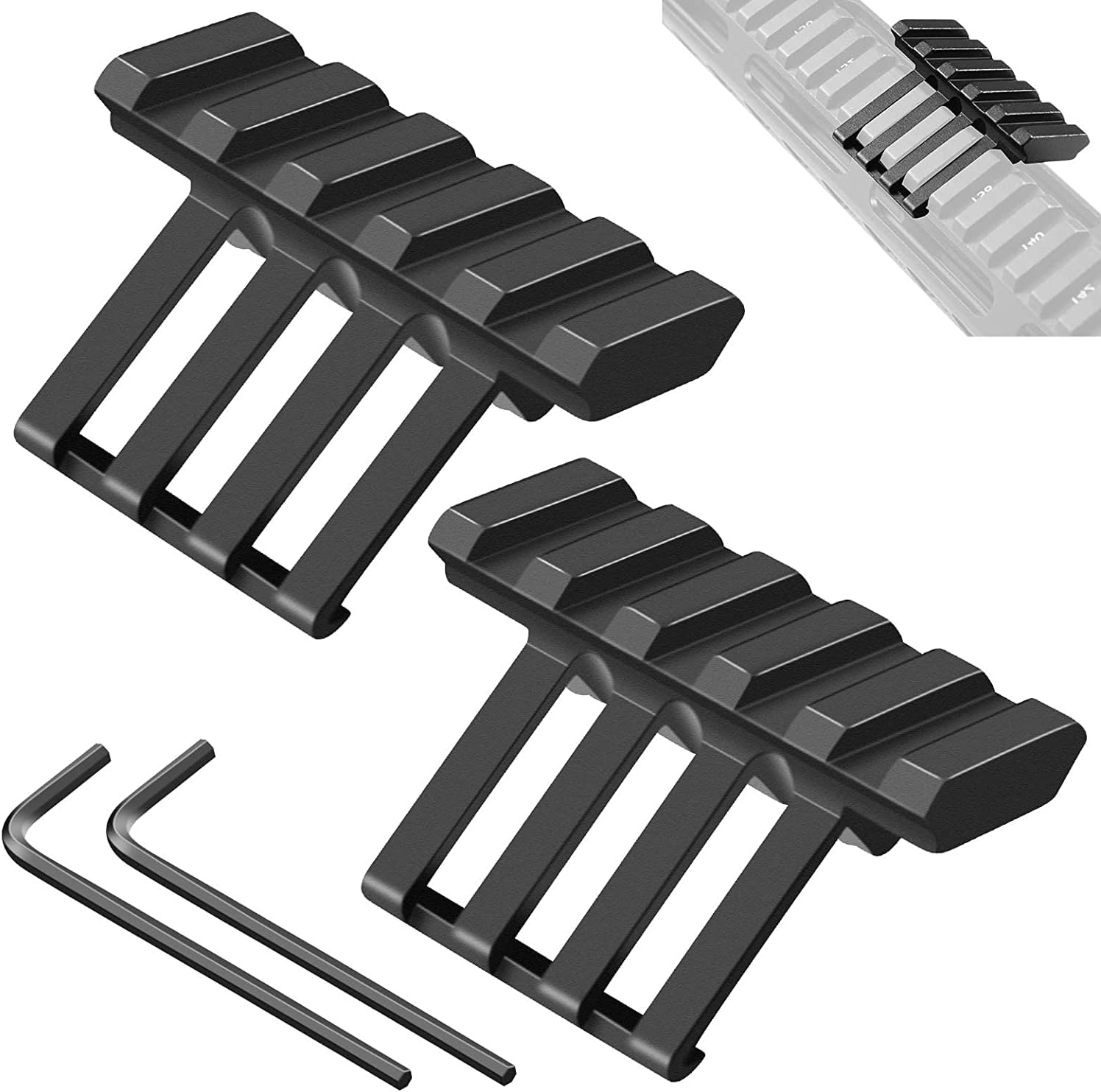 Amazon.com: Spina Picatinny Offset Rail Mounts, 5 Slots 45 Degree ...