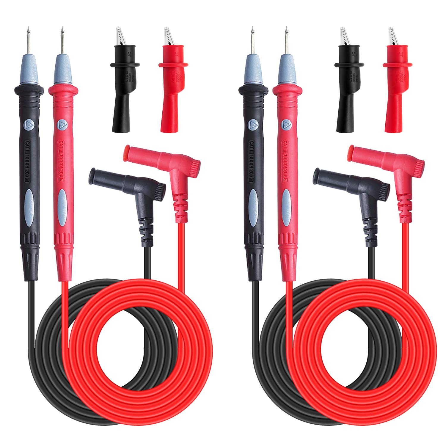 KAKOOTI Multimeter Test Leads Kit，4 PCS Test Probes 1000V 20A 4 PCS ...