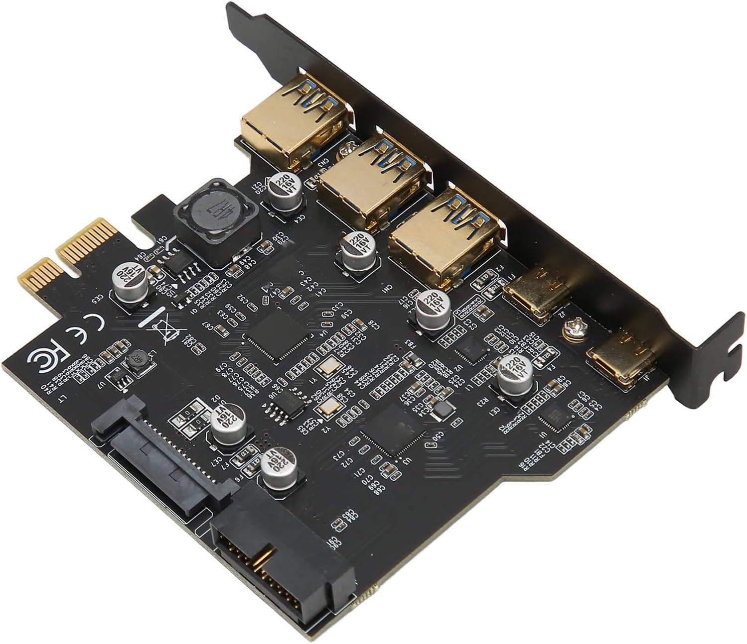 PCI Express Card, PCB 5 Port Multiple Imported Solid Capacitors 5Gbps ...