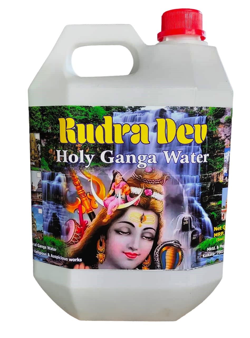 Rudra Dev Dakhineswar Ganga Jal 5 Litre Holy Ganga Water(Unfiltred) for ...