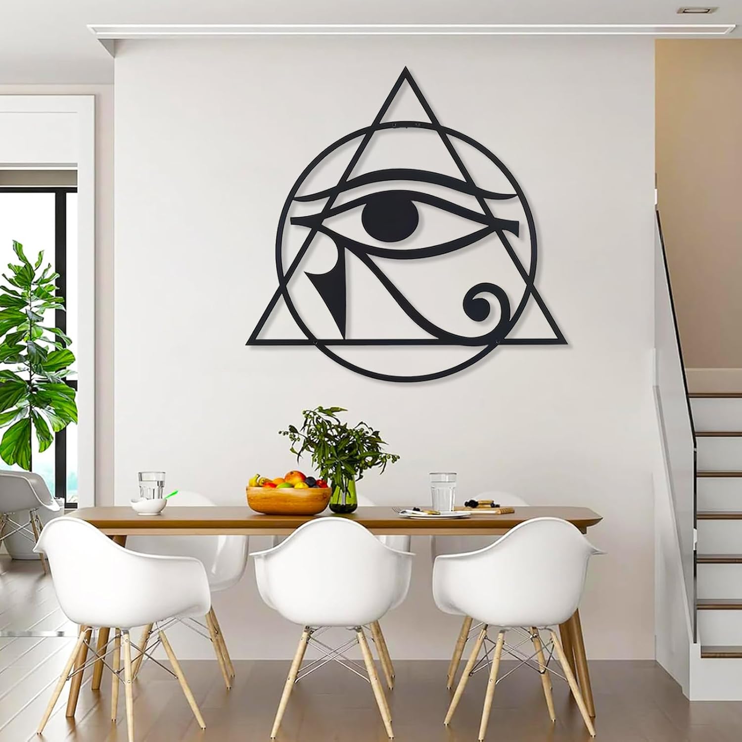 Amazon.com: Sacred Geometry Metal Wall Art, Horus Eye Metal Symbols ...