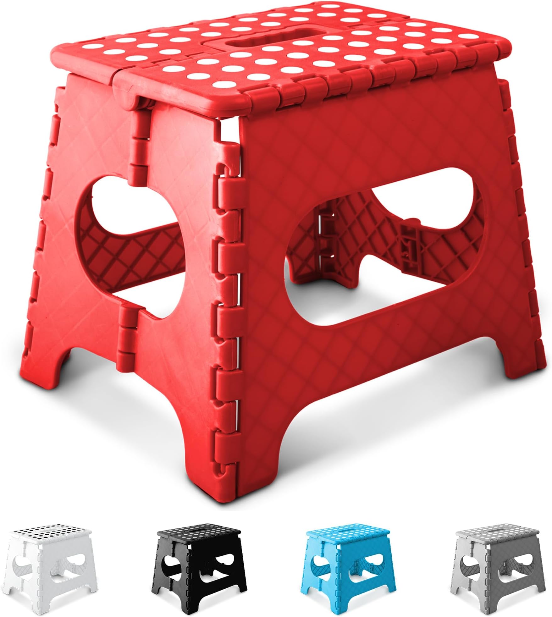 KEPLIN 11 Inch Heavy Duty Folding Step Stool | Non-Slip Foldable ...