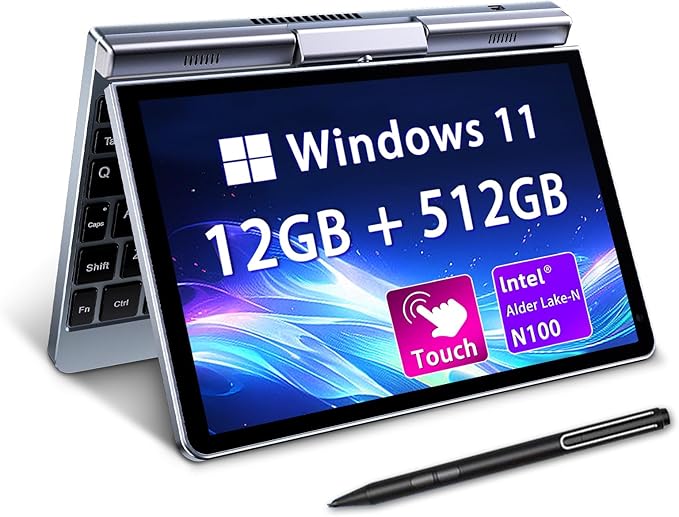 Amazon.com: Mini Laptop 8" 2-in-1, Laptop Computer Windows 11, Intel ...