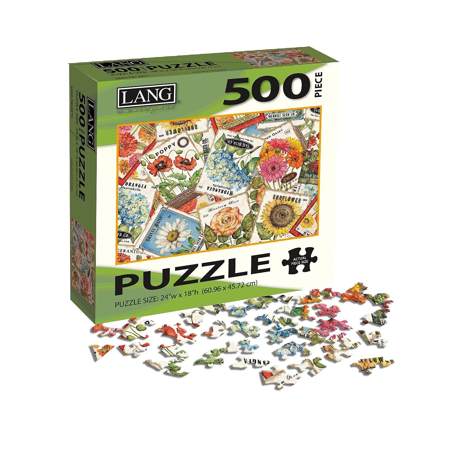 Amazon.com: LANG Seed Packets 500 Piece Puzzle (5039122) : Toys & Games