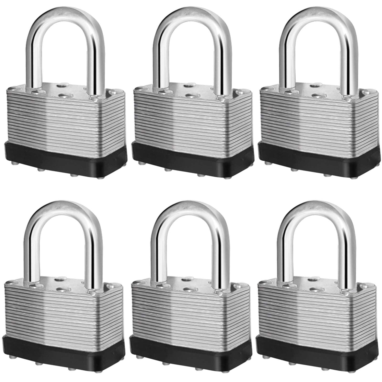 40mm Keyed Alike Nickel Plated Laminated Steel Padlock, 1-9/16" Wide ...