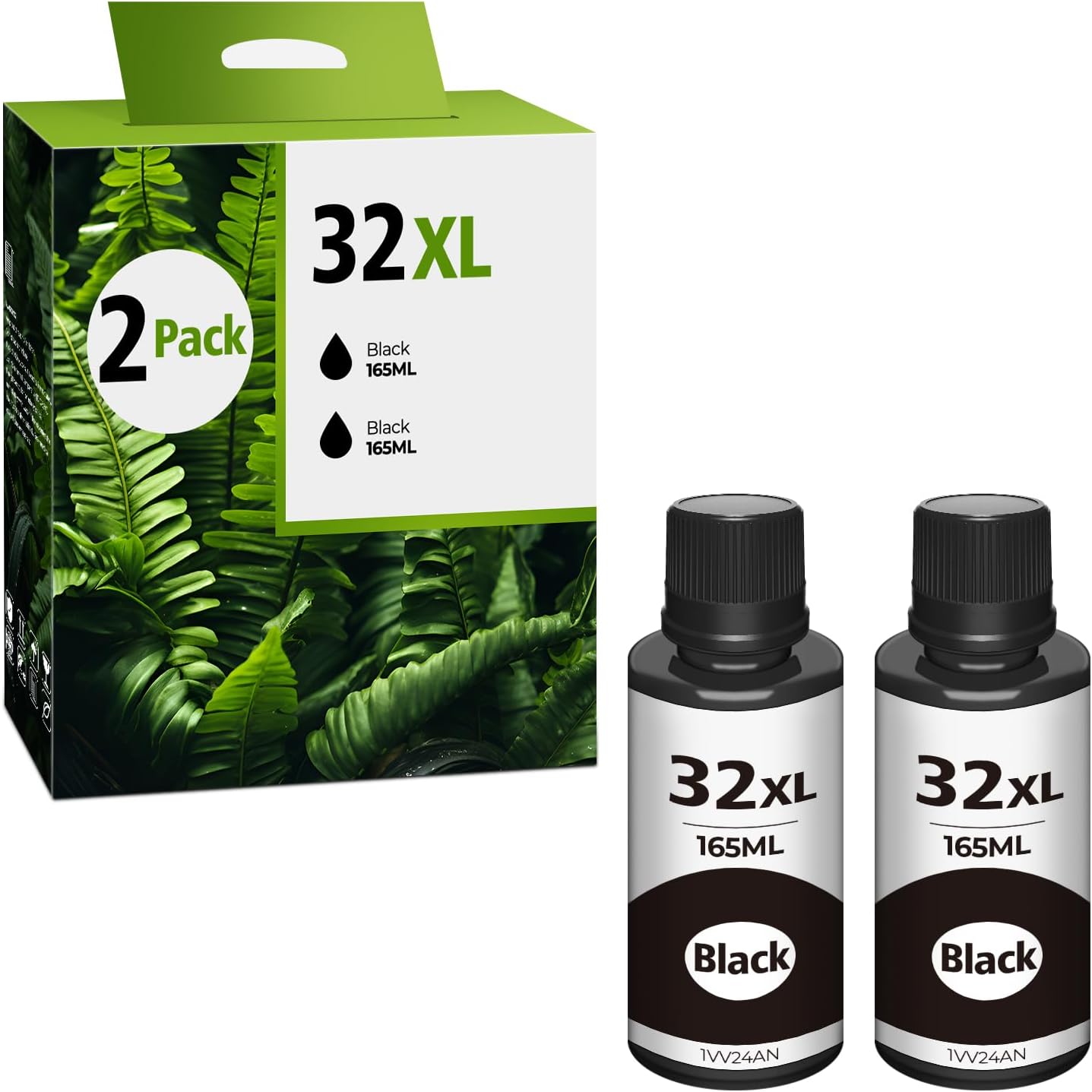 Amazon.com: 32XL Black Ink Bottles Compatible Replacement for HP Smart ...