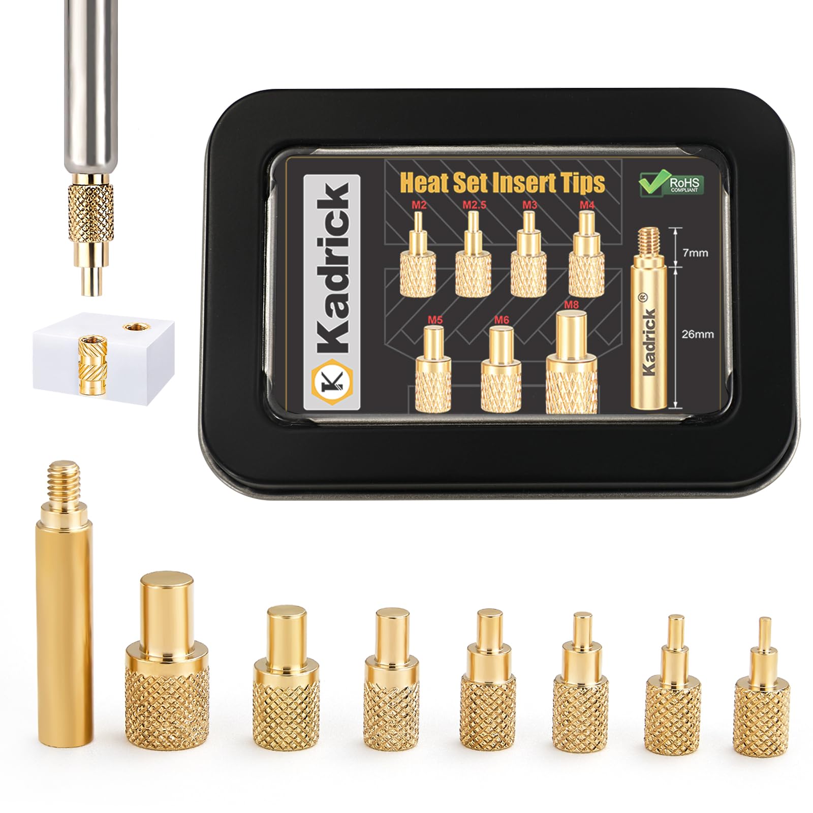 Snapklik.com : Kadrick Soldering Tips/Heat Set Insert Tips - For Heat ...