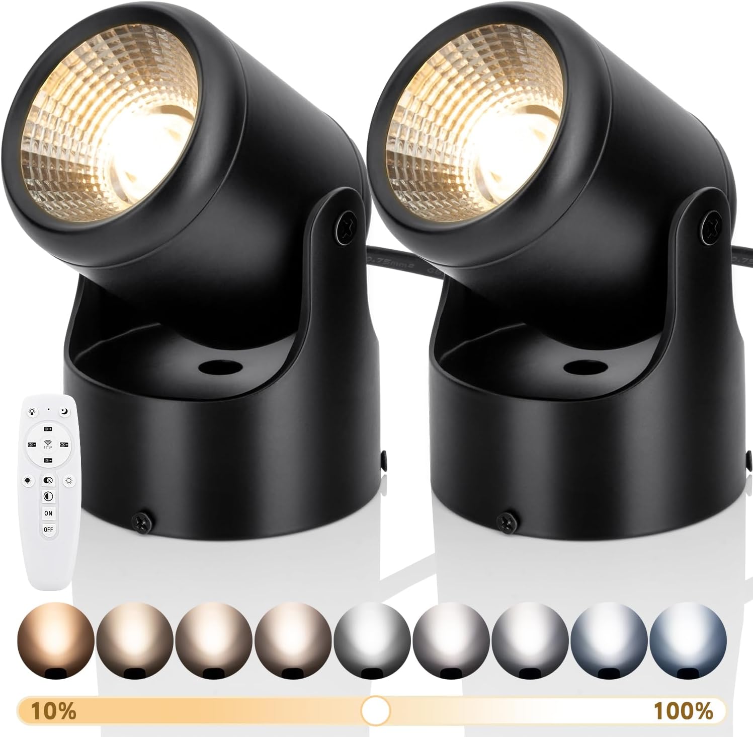 SUNVIE 4 Pack LED Spotlight Indoor for Plants Up Lights 120V Floor Spot ...