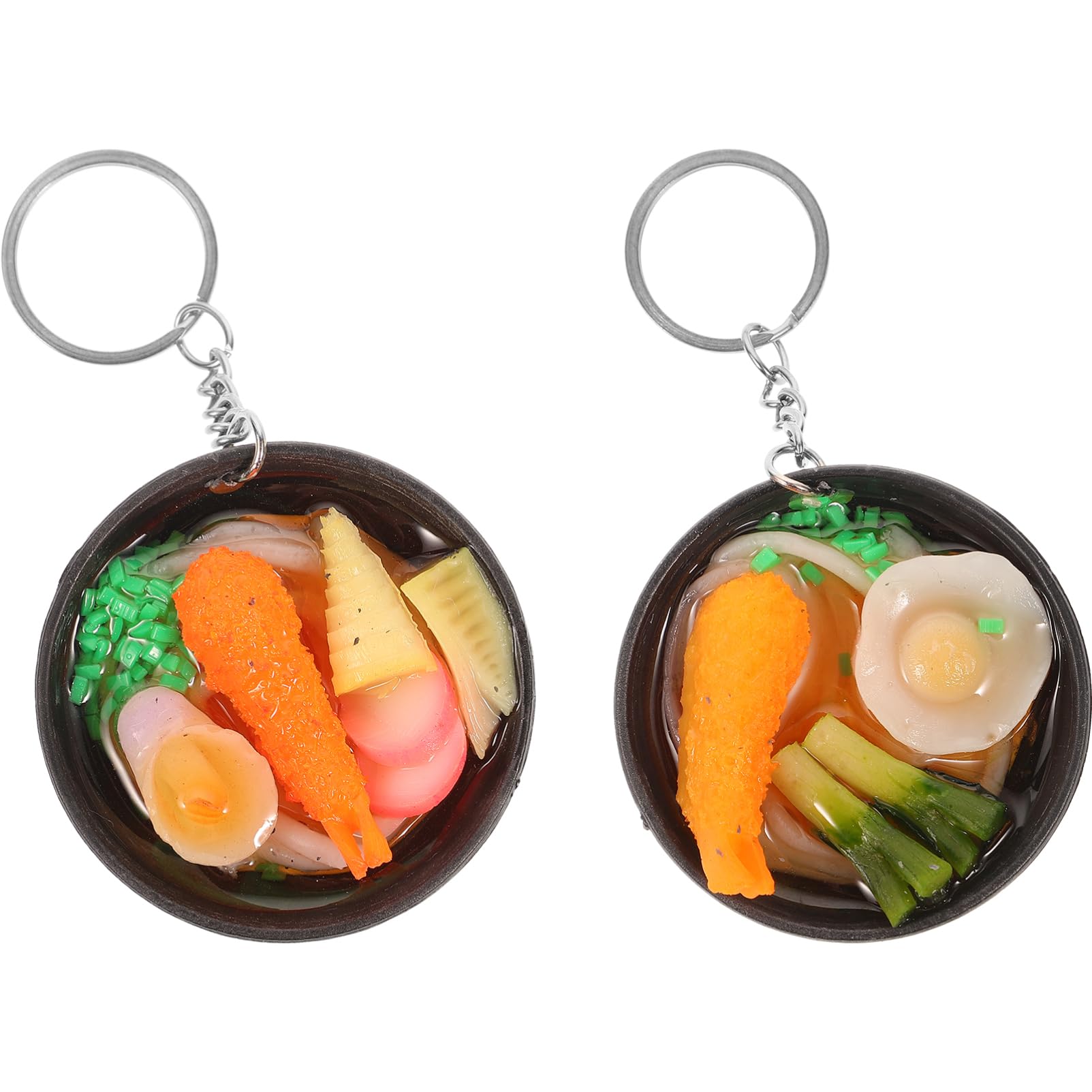 Amazon.com: IWOWHERO 2pcs key chain instant noodle keychain lifelike ...