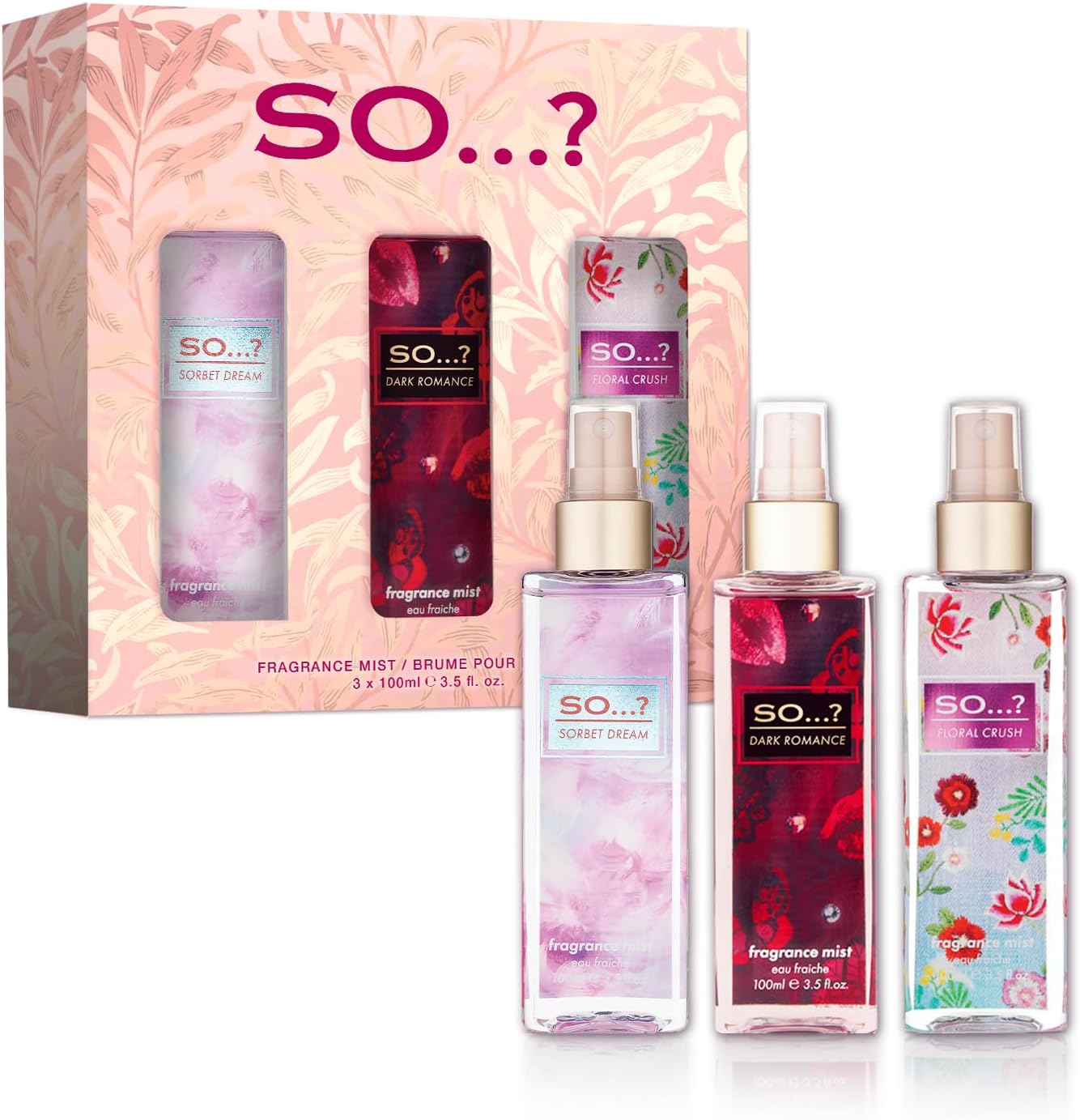 So…? Collection Fragrance Mist Gift Set, with Dark Romance, Floral ...