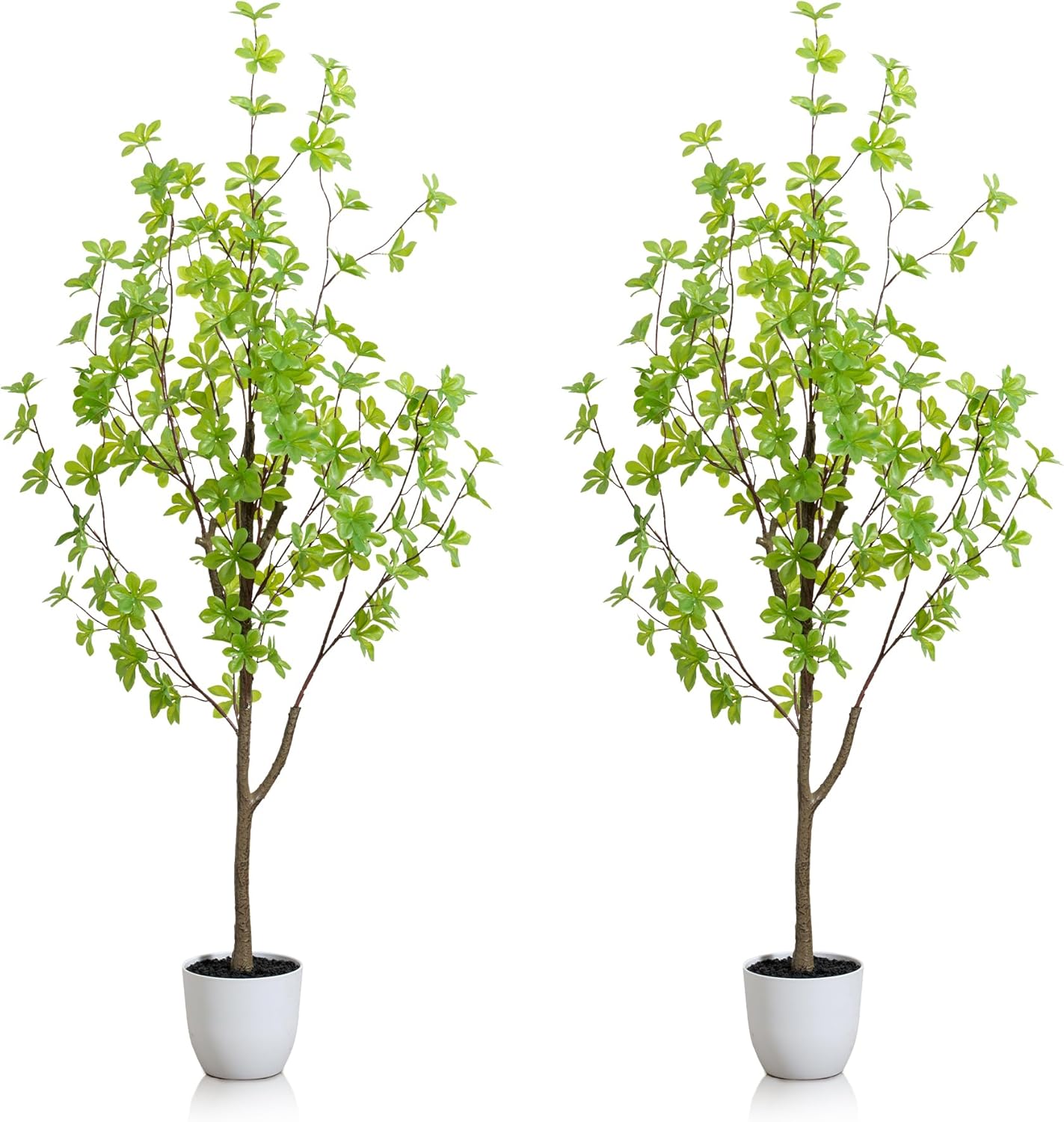 Amazon.com: Set of 2 Artificial Trees, 4ft Tall Enkianthus Trees with ...