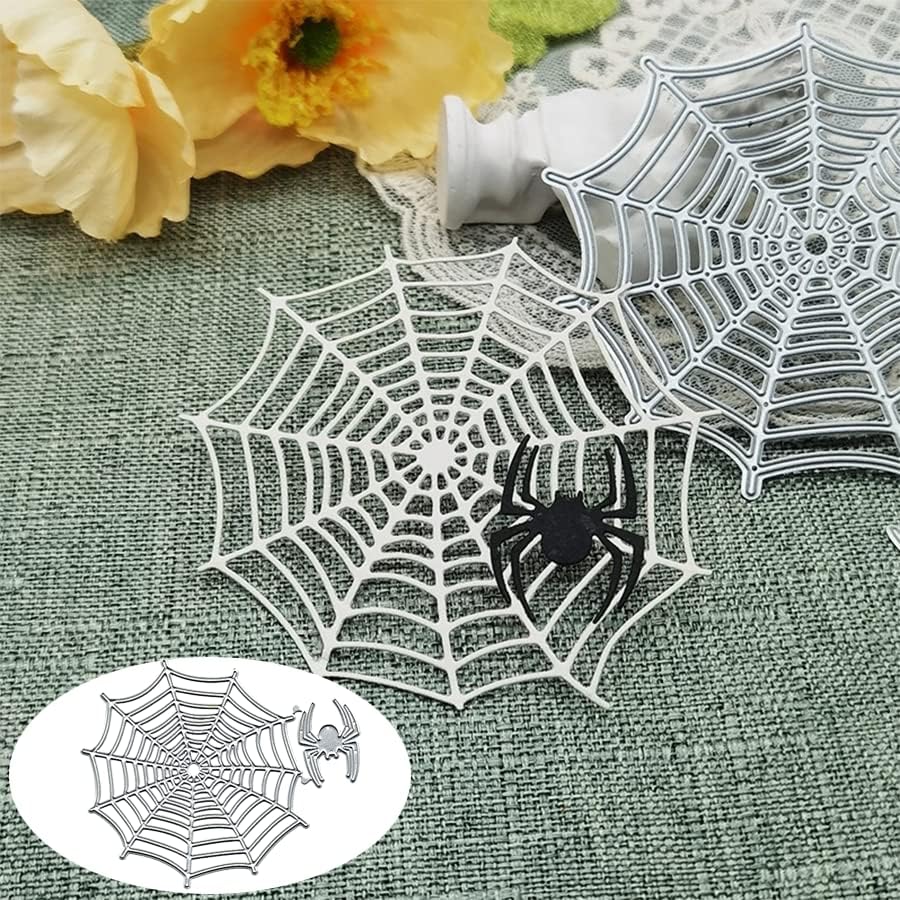 Amazon.com: Spider Web Metal Cutting Die Cuts, DIY Crafts Halloween ...