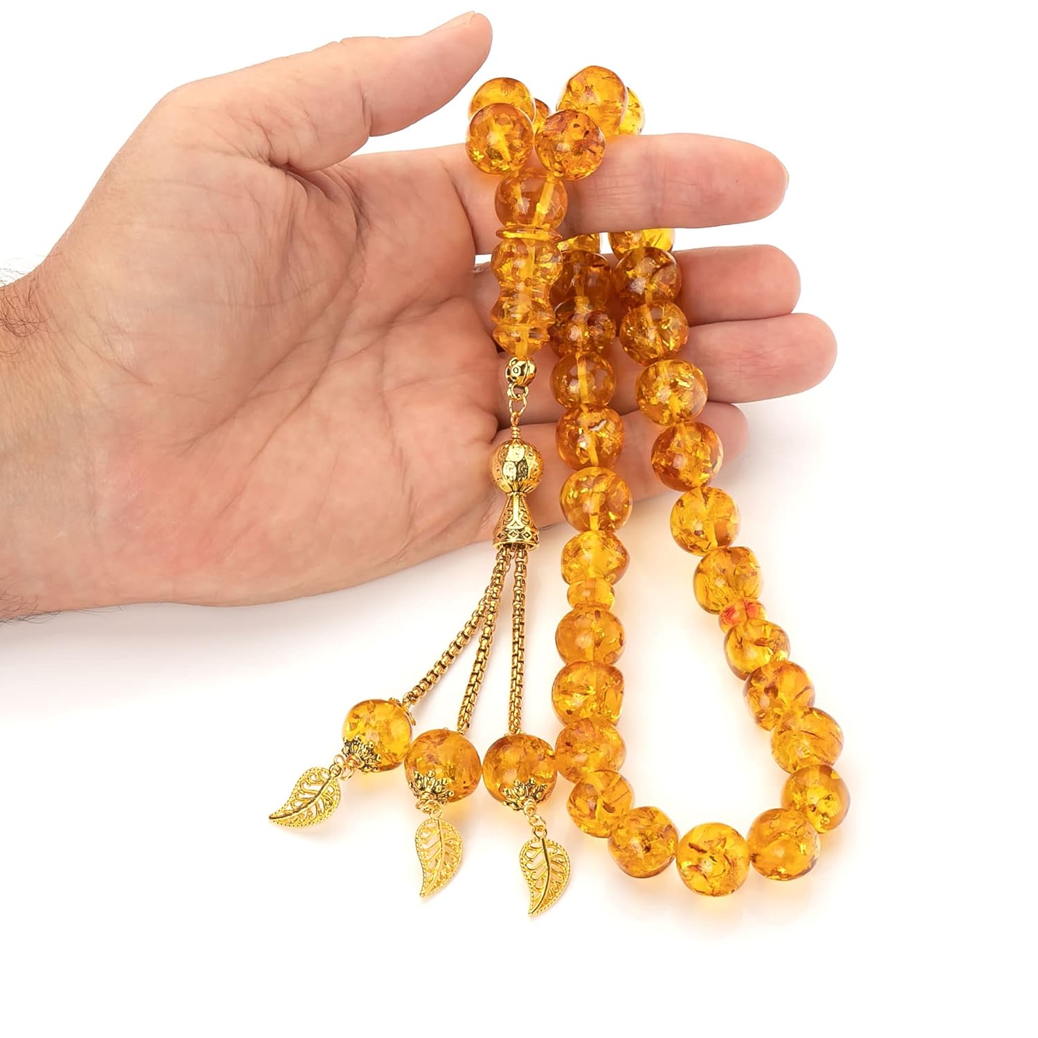 Amazon.com: Baltic Amber Muslim Rosary|Handmade|33 Islamic Prayer Beads ...