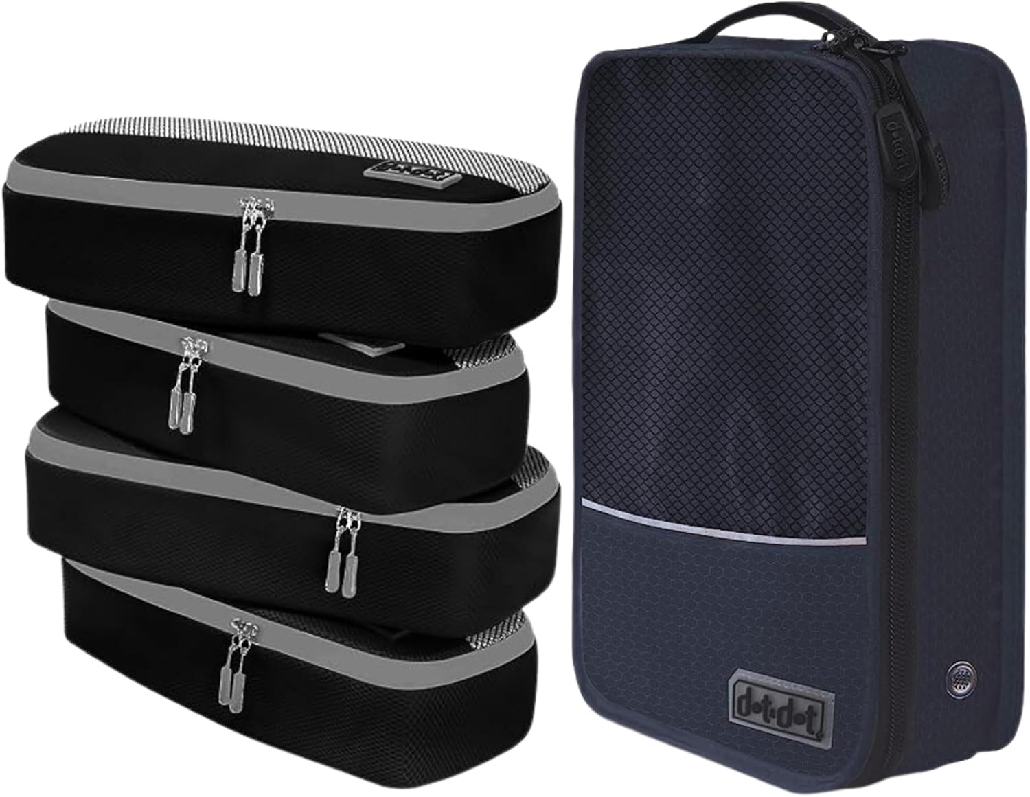 Amazon.com: Slim Packing Cubes + Travel Shoe Bag : Clothing, Shoes ...