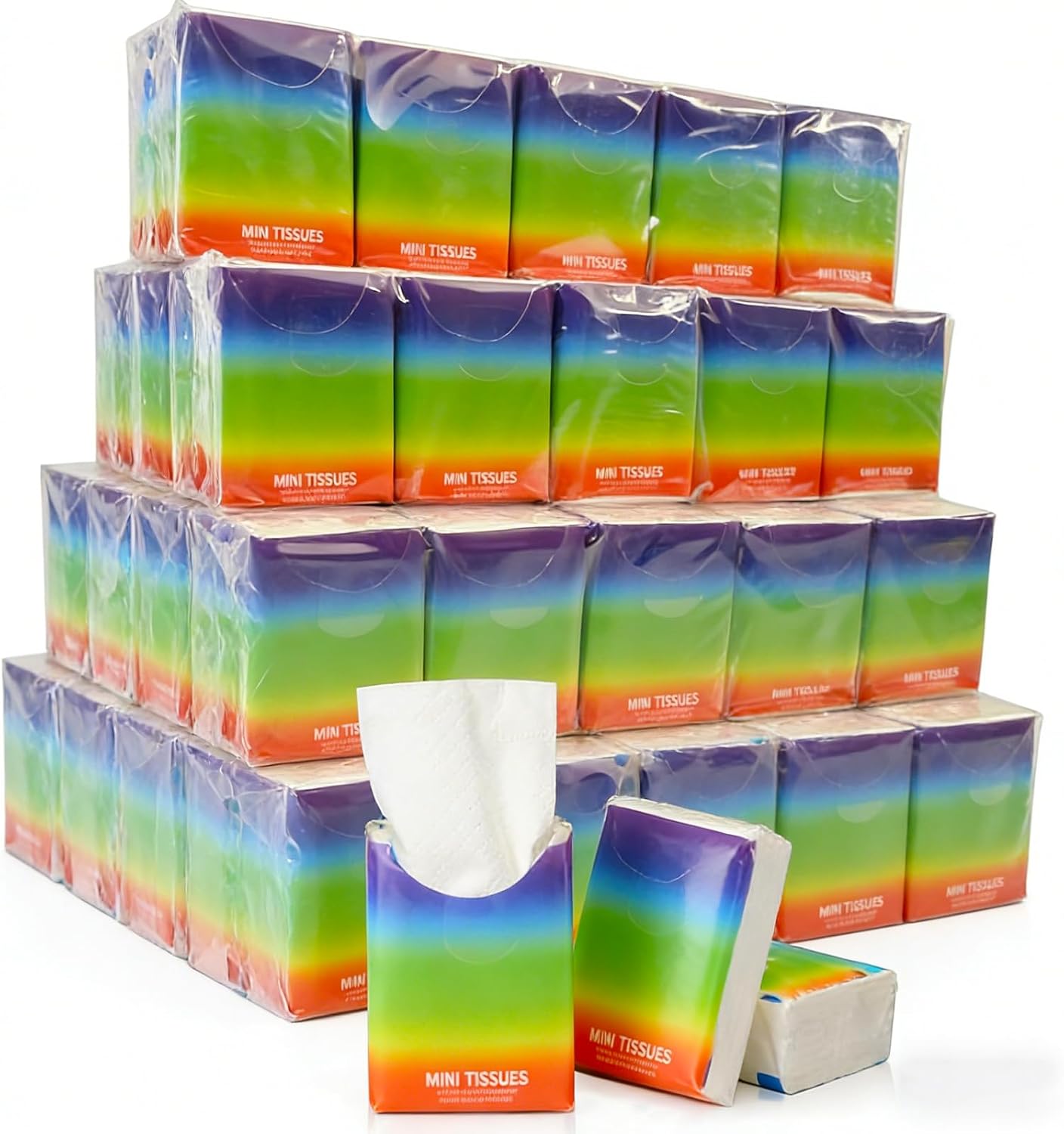 Amazon.com: KBTYUDD 20 Pack Pocket Tissues Travel Packs Bulk 200 Sheet ...