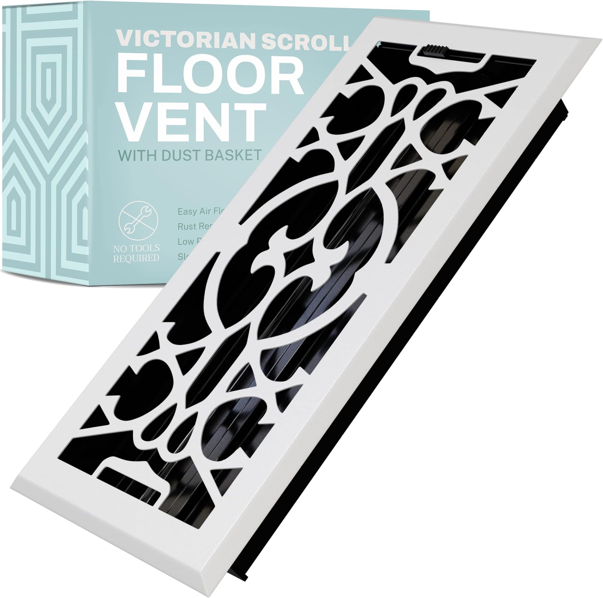 Amazon.com: Decor Grates S612W-WH Design Scroll 6x12 Wall/Ceiling ...