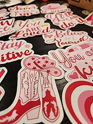 Amazon.com: Pink Preppy Inspirational Fridge Magnets - 20 Pcs ...