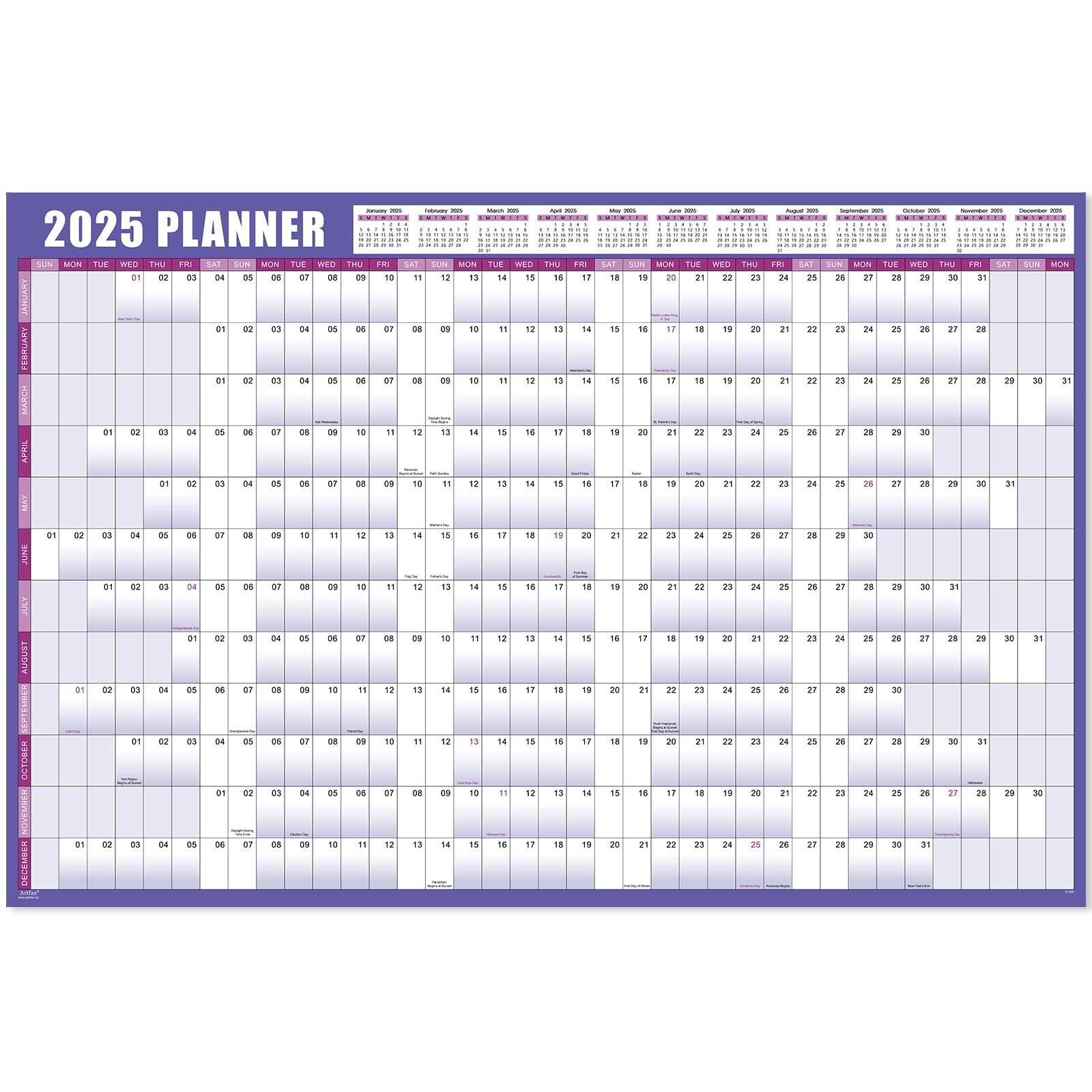 Snapklik.com : 2025 Yearly Wall Calendar - Wall Calendar 2025, Jan.2025 ...