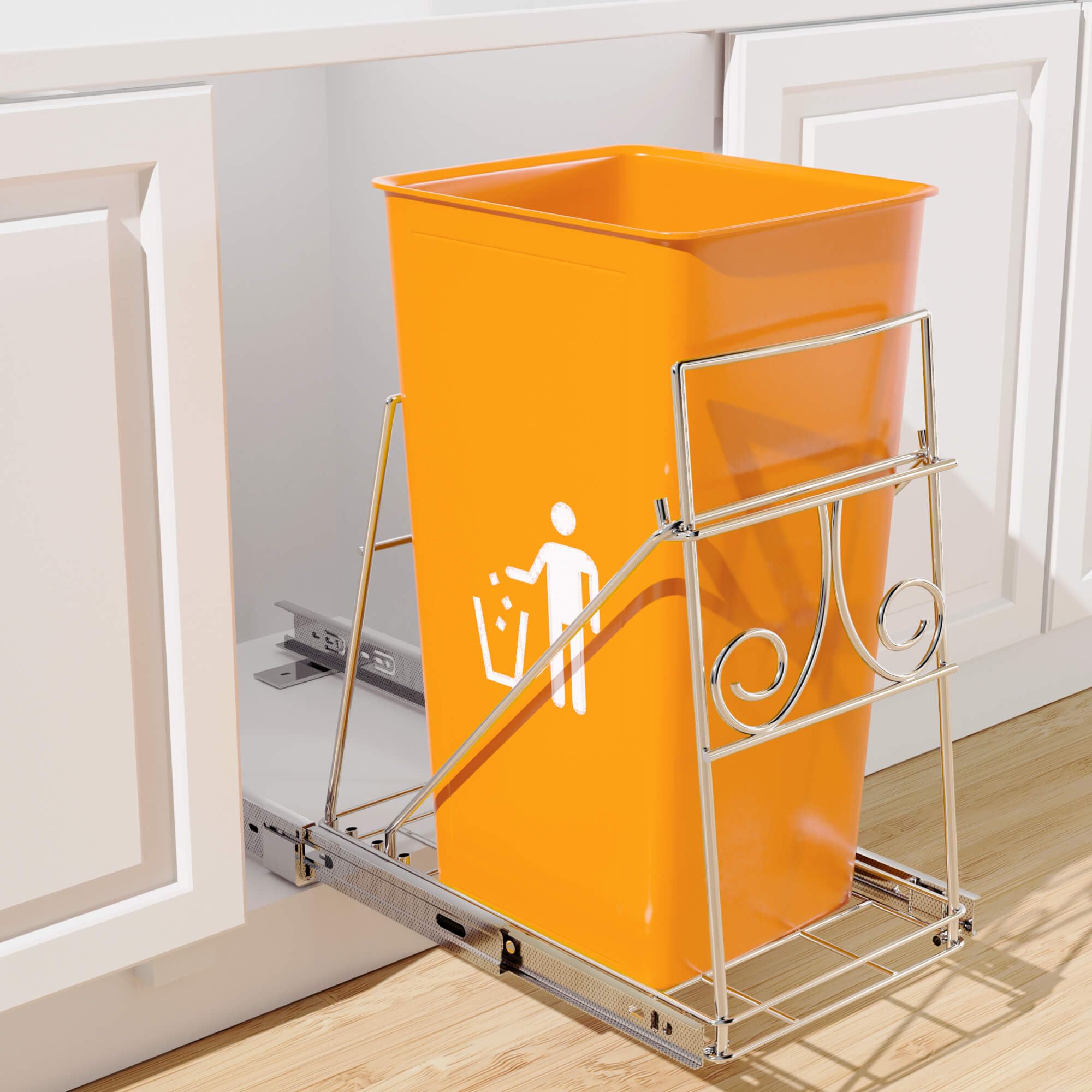 Amazon.com: facertuey Pull Out Trash Can Under Cabinet,Cabinet Trash ...