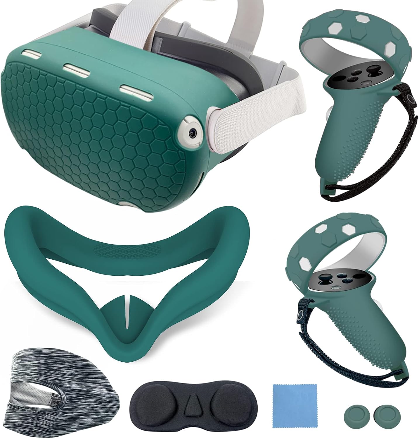 Amazon.com: JYMEGOVR for Oculus Quest 2 Silicone Cover, Protective ...