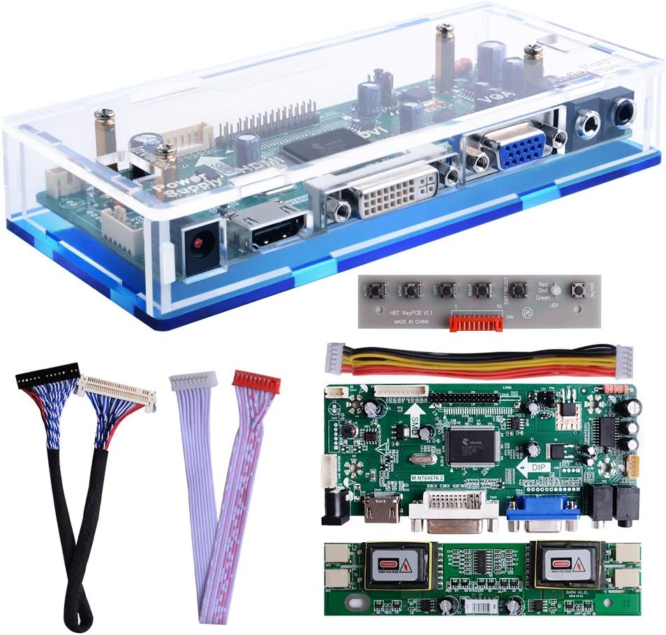 Amazon.com: VSDISPLAY HD-MI VGA DVI Audio LCD Controller Board Kit for ...