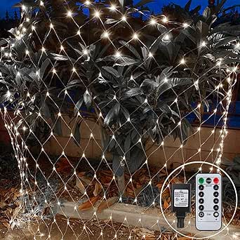 Apatner Outdoor Net Mesh Lights Bushes Lights Plug in Outside Tree ...
