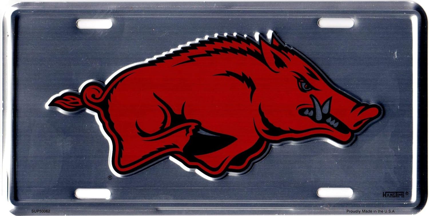 Amazon.com: Arkansas Razorbacks Anodized License Plate : Automotive