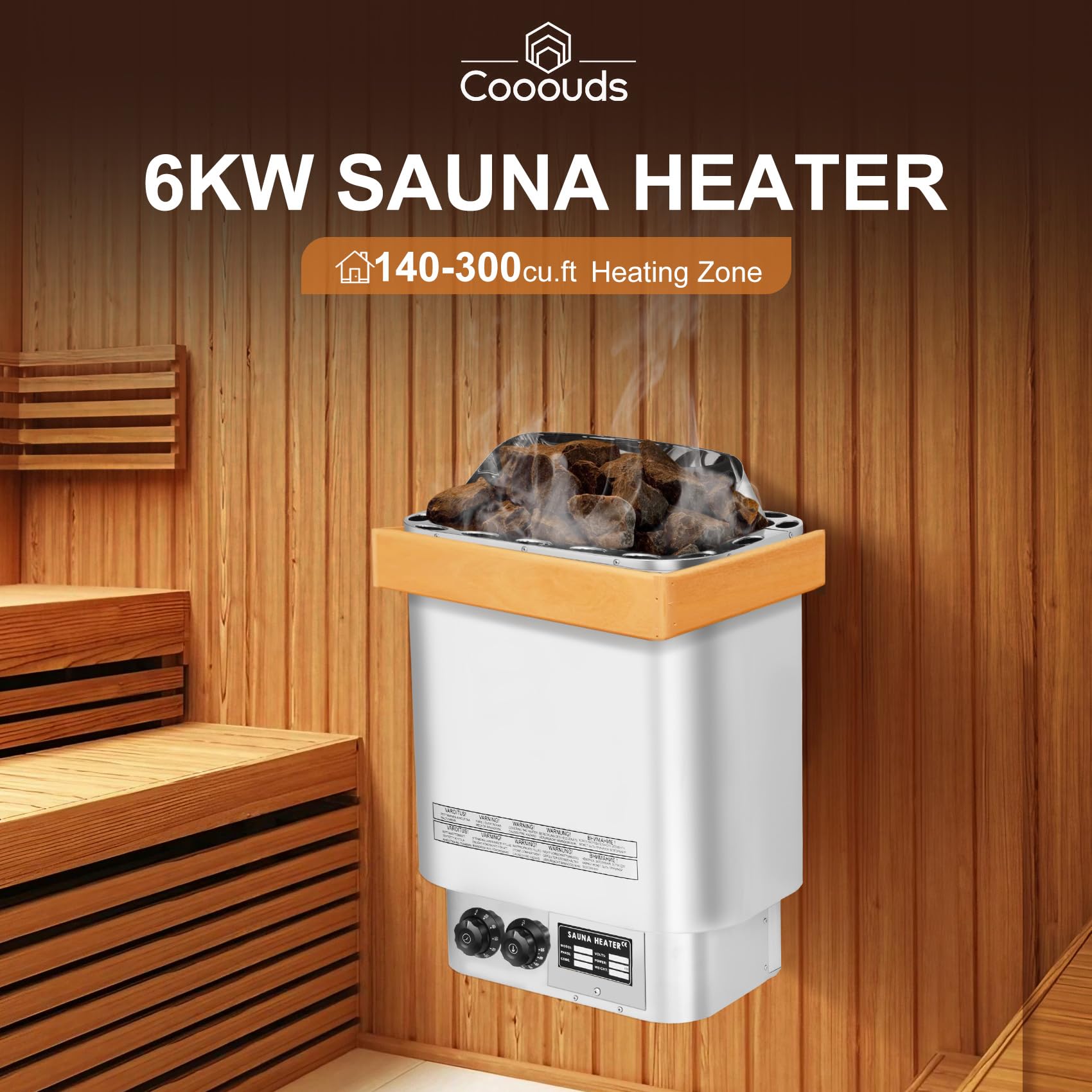 Snapklik.com : 6KW 220V Sauna Heater, Stainless Steel Electric Sauna ...