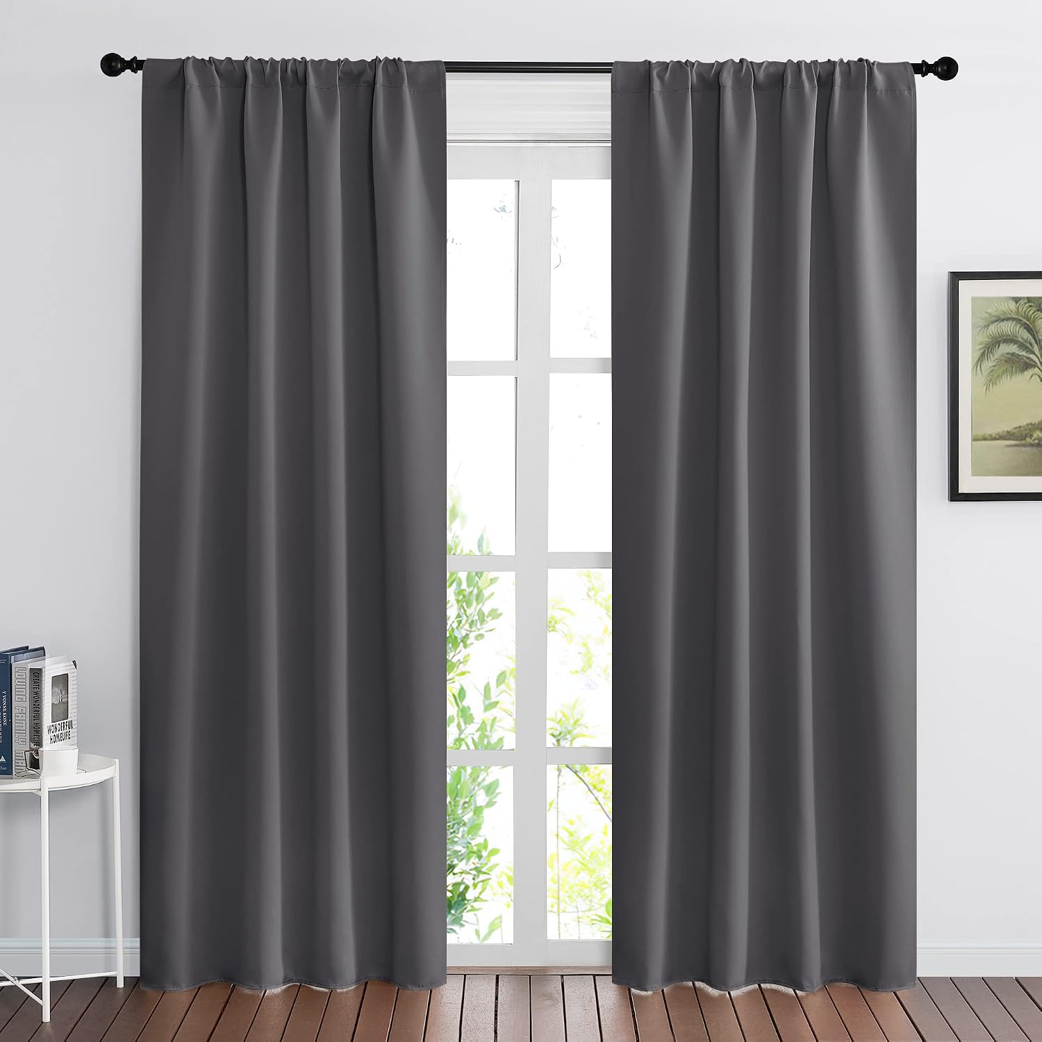 Amazon.com: RYB HOME 2 Panels Blackout Doorway Curtains, Thermal ...