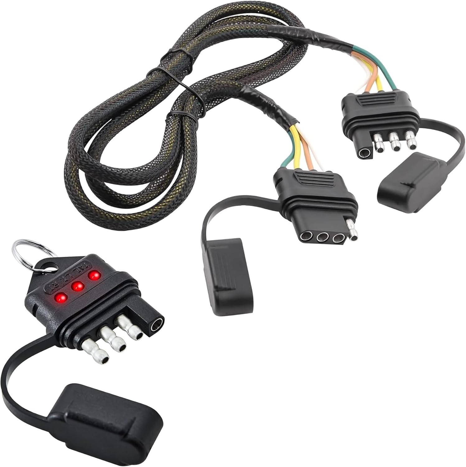Amazon.com: Oyviny 4 Pin Trailer Extension 4FT and 4 Pin Trailer Tester ...