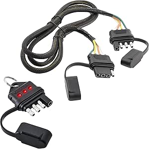 Amazon.com: Oyviny 4 Pin Trailer Extension 4FT and 4 Pin Trailer Tester ...