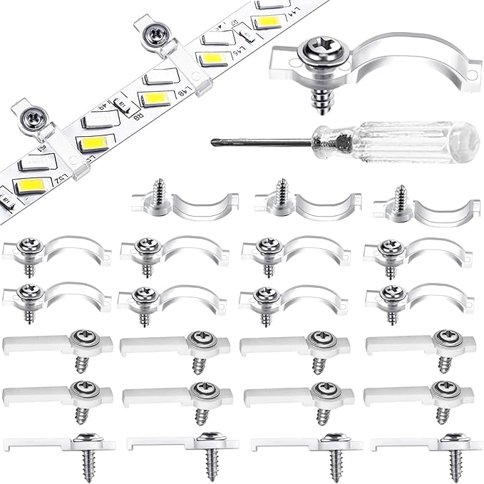 CTDMJ Led Light Strip Clips100Pcs, Led Strip Holder Fastener Led Strip ...