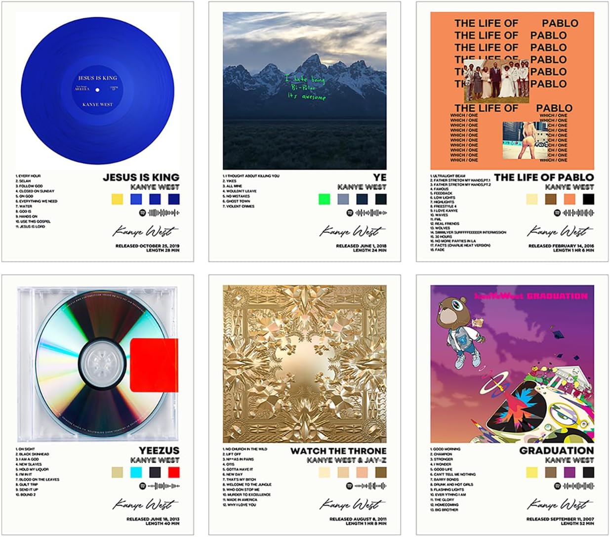 Amazon.com: Kanye Poster West Album Cover Signed Limited Poster Print ...